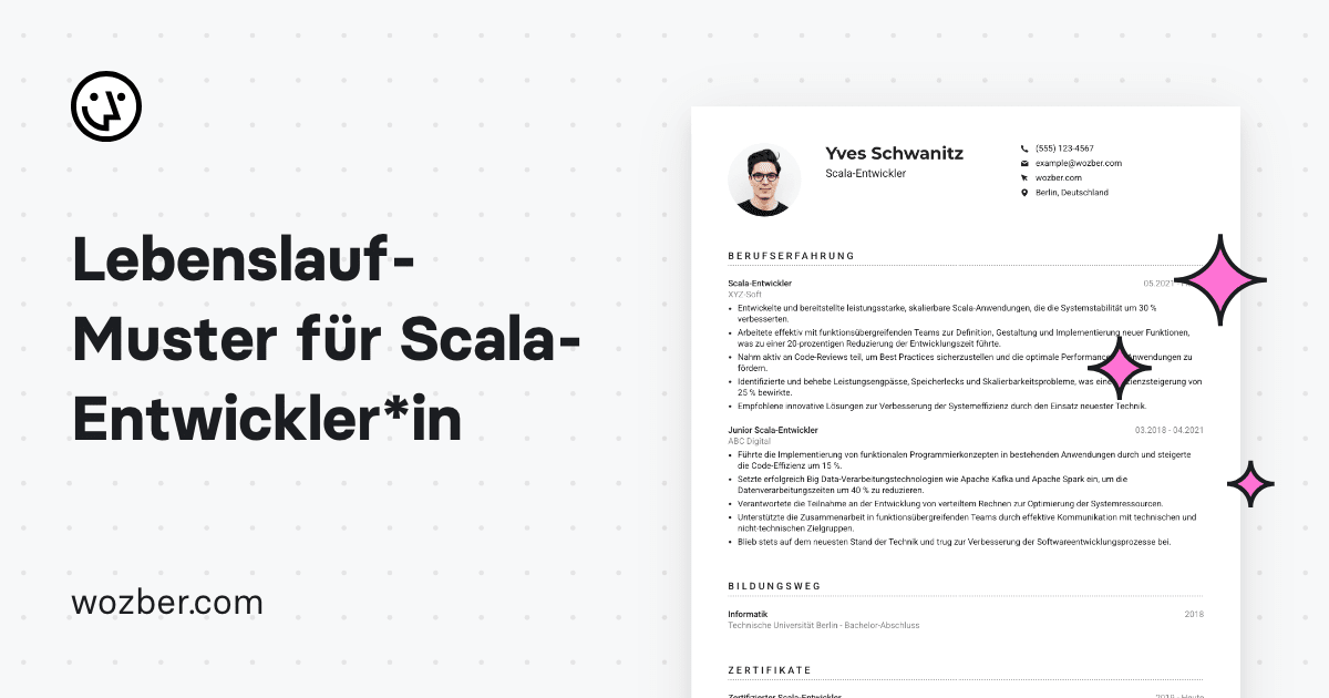 Lebenslauf-Muster für Scala-Entwickler*in