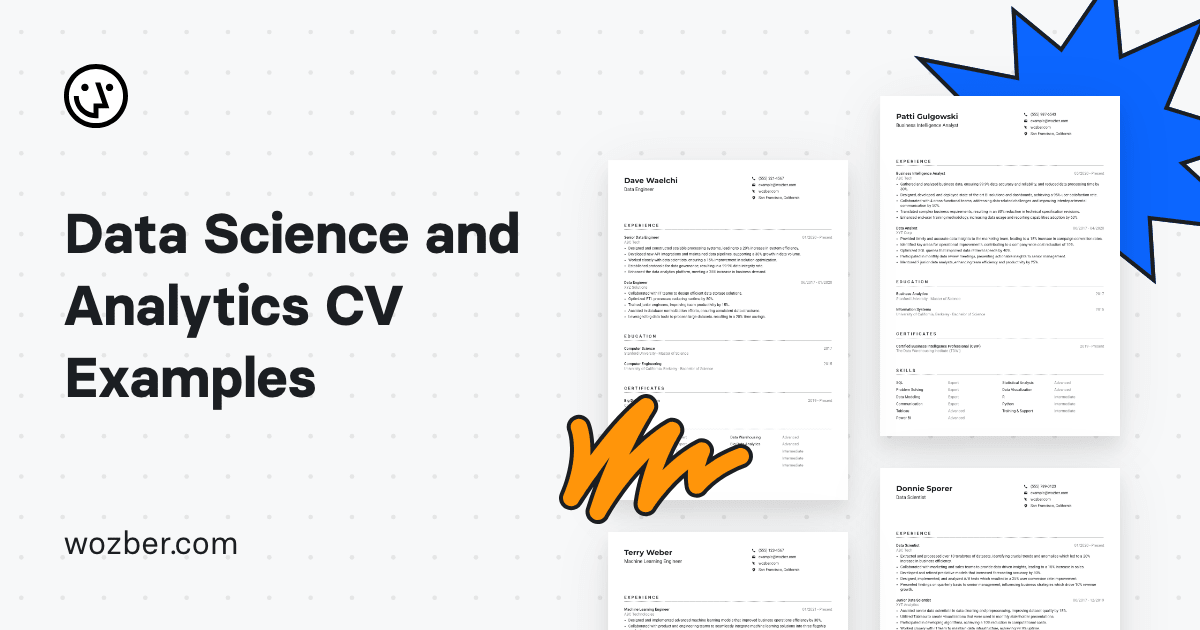 59 Data Science and Analytics CV Examples | Wozber