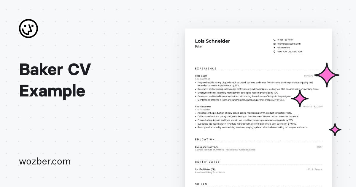 Baker CV Example