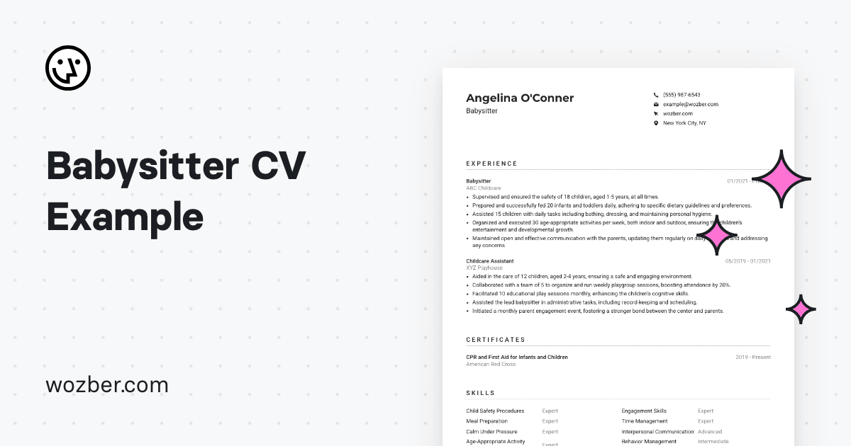 Babysitter CV Example