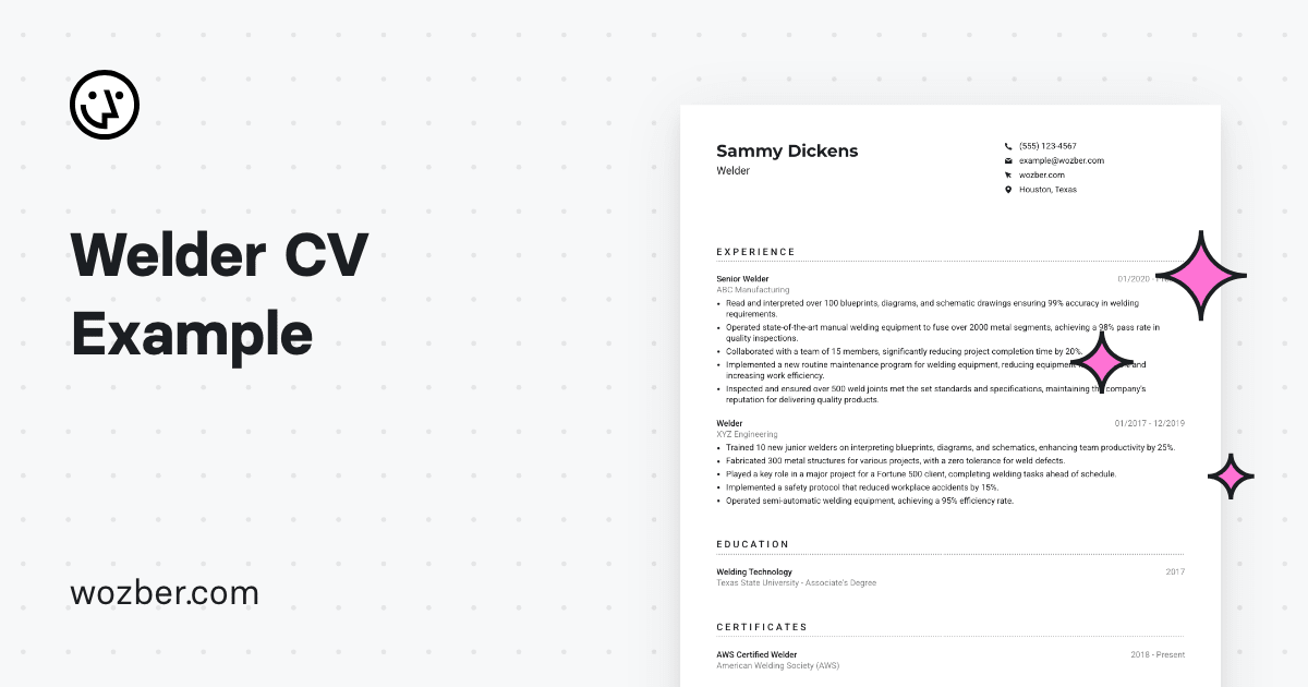 Welder CV Example