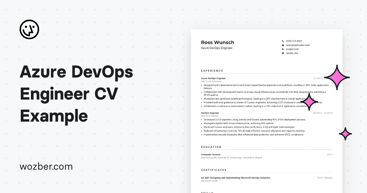Azure DevOps Engineer CV Example