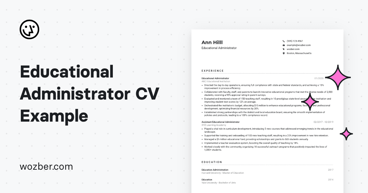 Educational Administrator CV Example