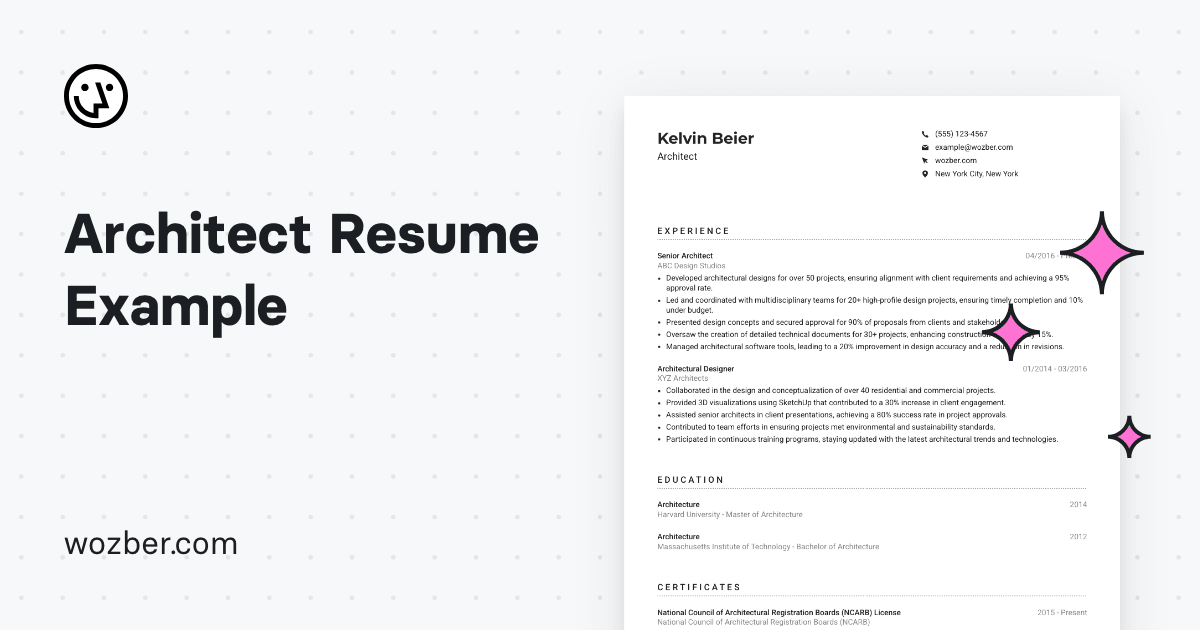 Architect Resume Example