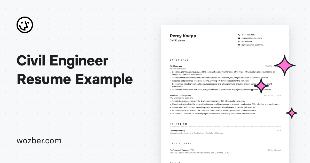 Civil Engineer Resume Example