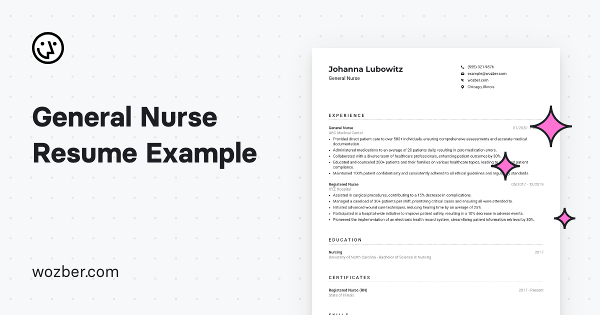 General Nurse Resume Example