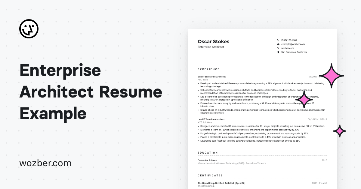 Enterprise Architect Resume Example