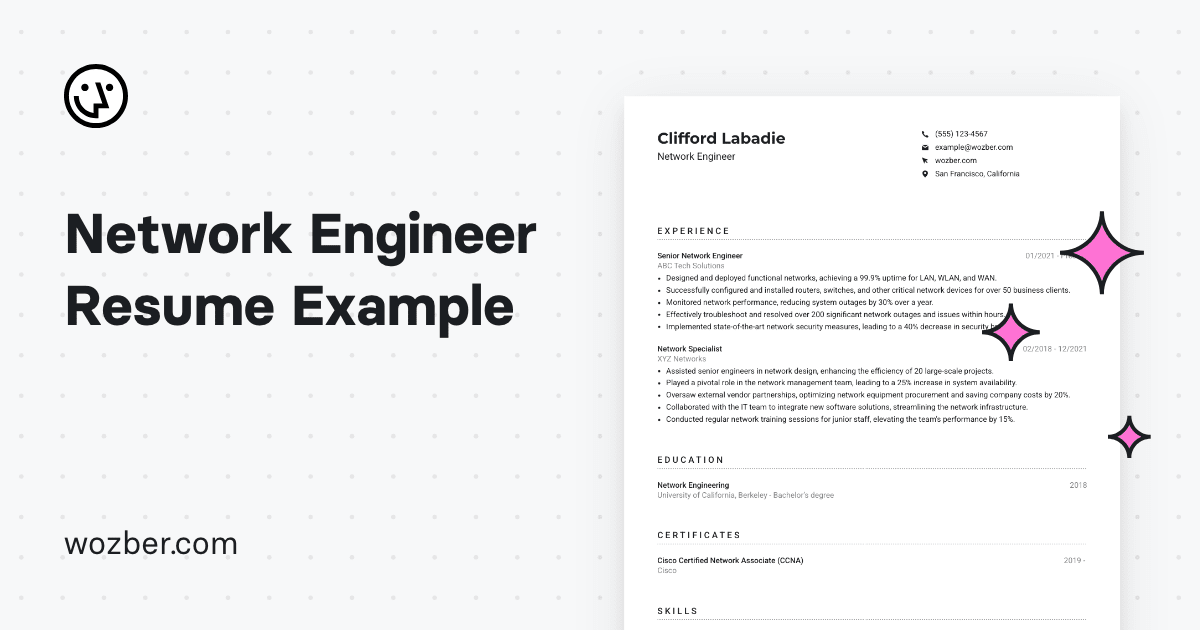 Network Engineer Resume Example