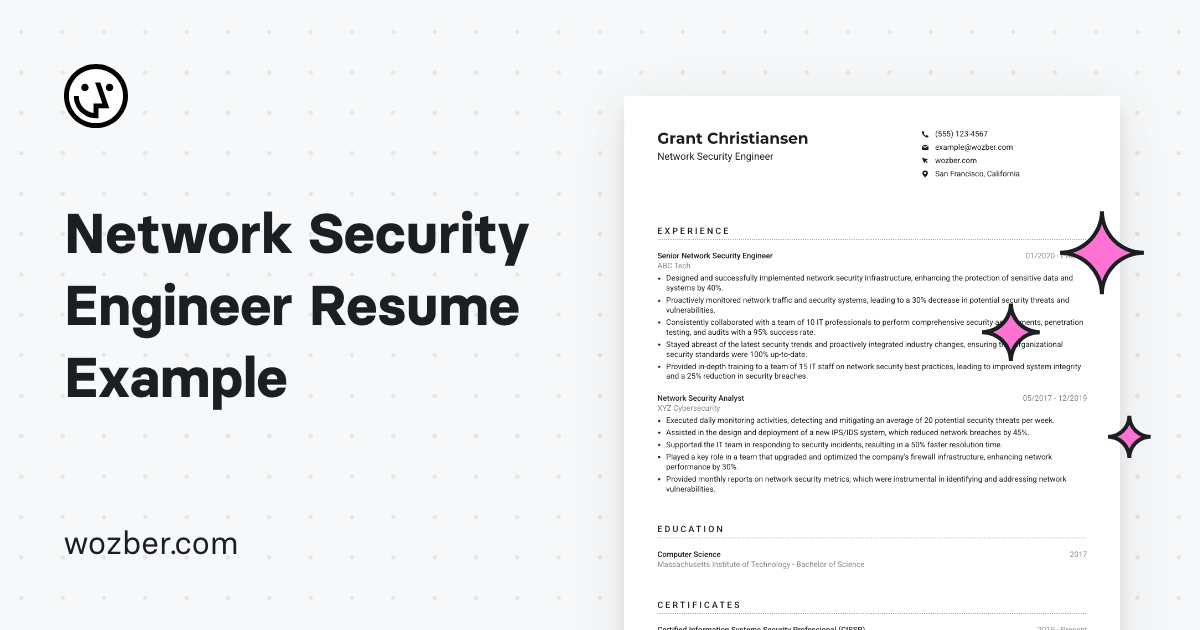 Network Security Engineer CV Example
