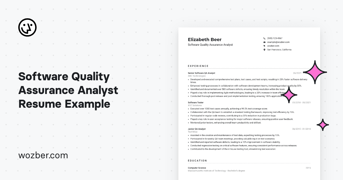 Software Quality Assurance Analyst Resume Example Software Quality Assurance Analyst Resume Example