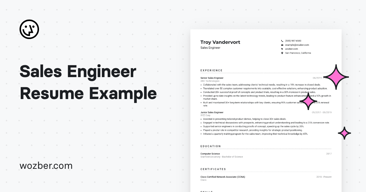 Sales Engineer Resume Example